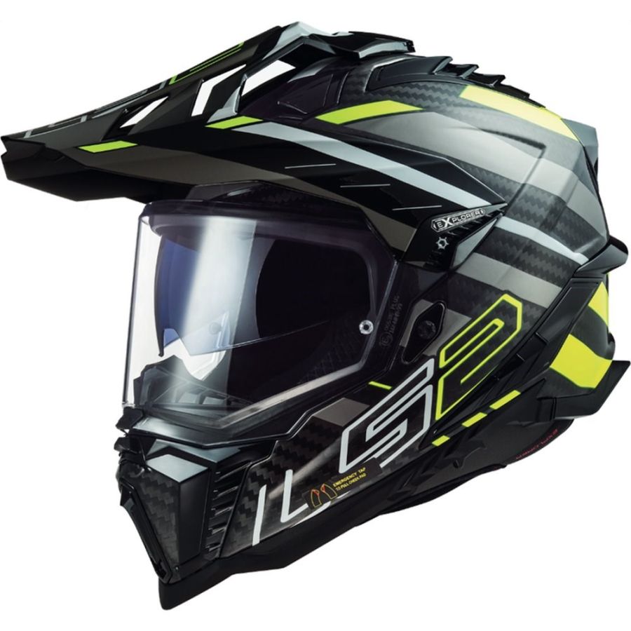 Casques Ls2 Mx701 Explorer Carbon Edge Ece 22 06 - Moto Expert